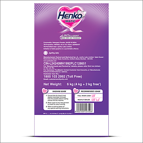 Buy Henko Matic Top Load Detergent Powder - With Nano Fibre Lock ...