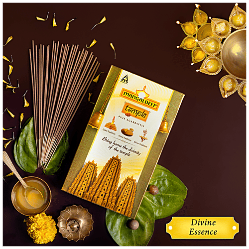 Buy Mangaldeep Temple 3 In 1 Agarbatti - Flora, Gold & Silver Tradition ...