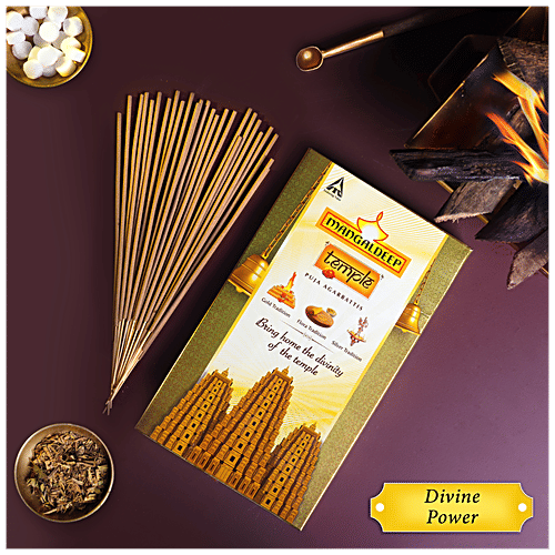 Buy Mangaldeep Temple 3 In 1 Agarbatti - Flora, Gold & Silver Tradition ...