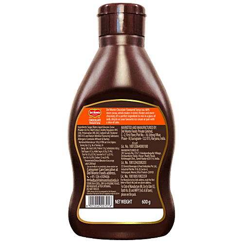 Buy Del Monte Chocolate Flavoured Syrup - 40% More Chocolaty, Rich ...