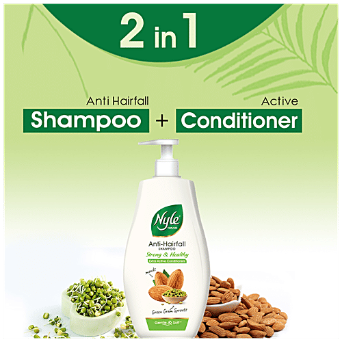 Buy Nyle Anti Hairfall Shampoo - With Active Conditioner, Almonds ...