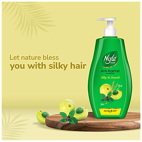 Buy Nyle Anti Hairfall Shampoo - With Tulsi & Amla, Silky, Smooth ...