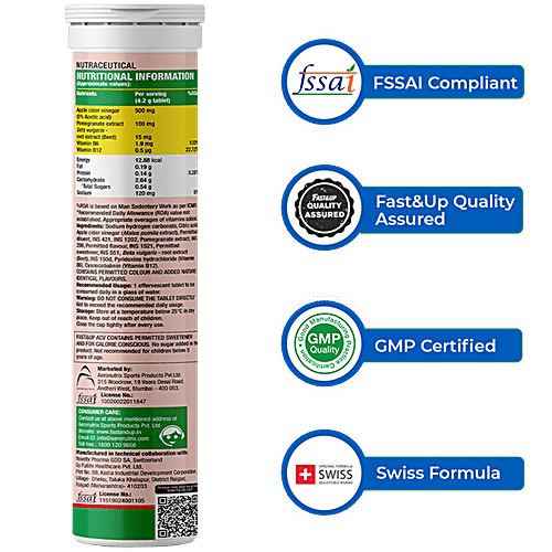Buy Fast&Up Apple Cider Vinegar Effervescent Tablets With Mother ...