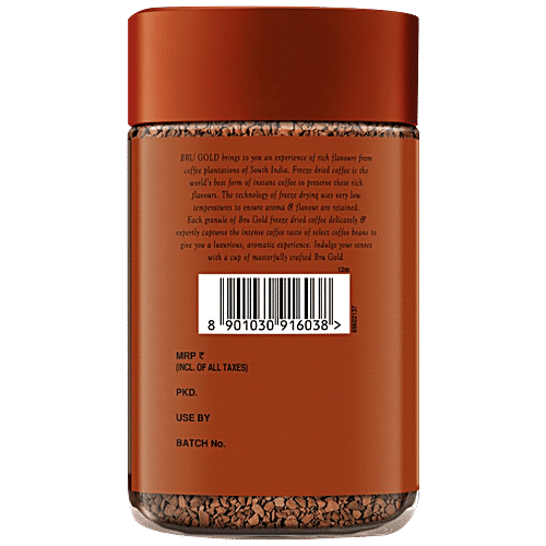 Buy BRU Gold Premium Freeze Dried Coffee - 100% Pure, Strong, Intense ...