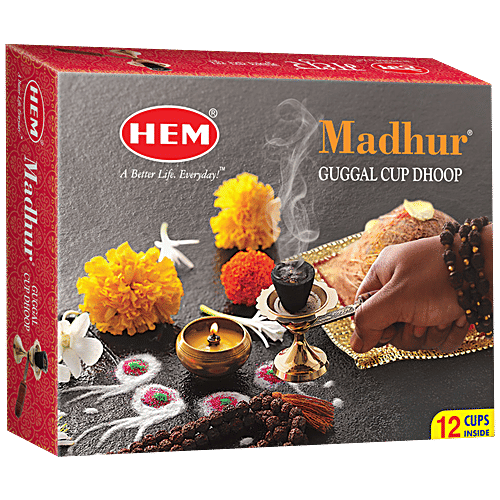 Buy Hem Madhur Gugal Cup Dhoop - Soothing & Long-Lasting Fragrance ...