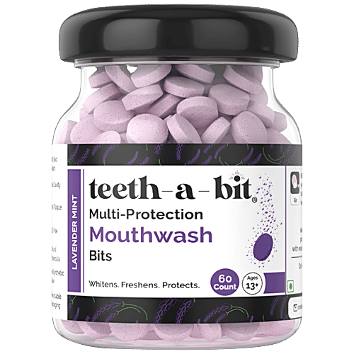 teeth-a-bit Mouthwash Bits - Multiprotection, Lavender Mint, For Fresh ...