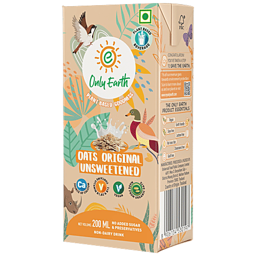 Buy Only Earth Oats Original Milk - Unsweetened, Plant-Based, Rich In ...