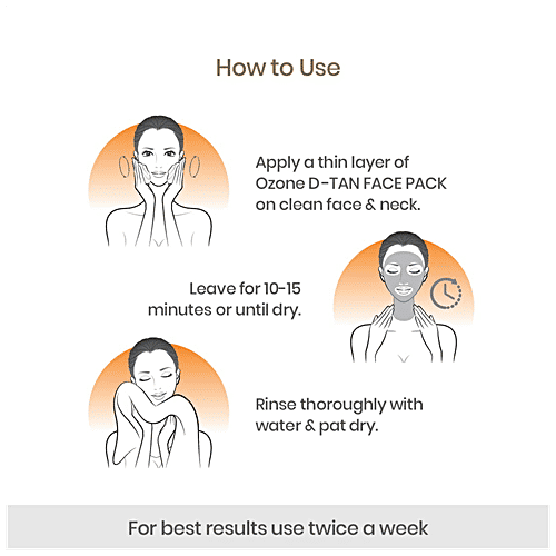 Buy Ozone D-Tan Face Pack - Removes Tan, Dark Spots, Replenishes ...