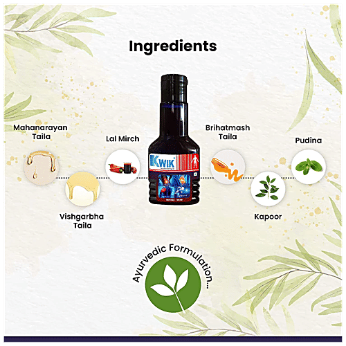 Buy KWIK Pain Relieving Oil - Effective, For Shoulder, Joint, Neck ...
