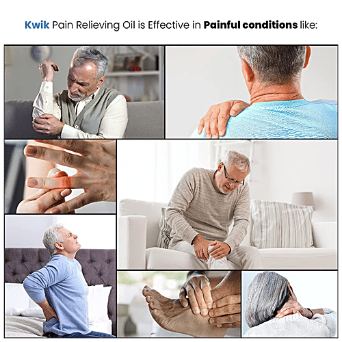 Buy KWIK Pain Relieving Oil - Effective, For Shoulder, Joint, Neck ...