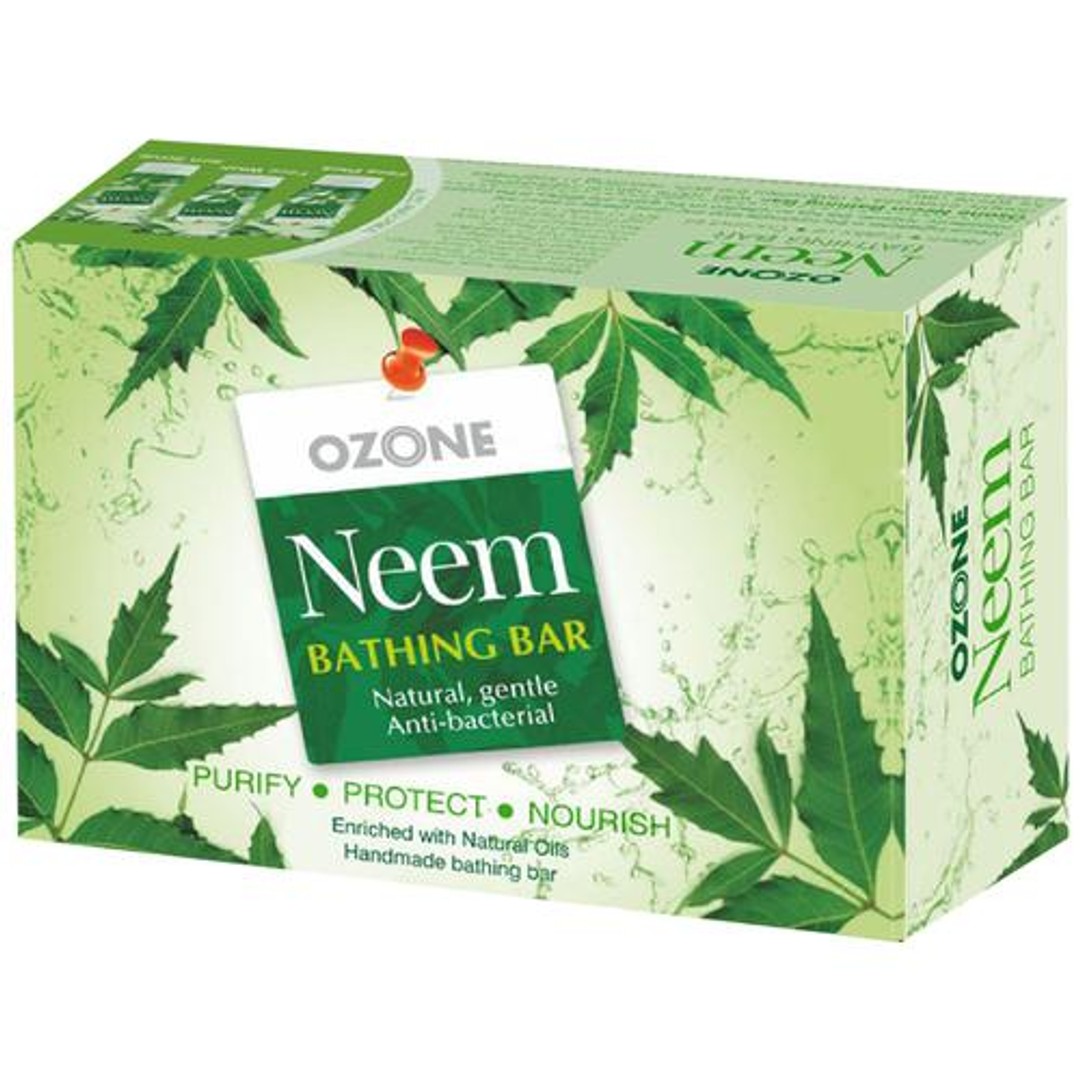 Buy Ozone Neem Bathing Bar - Natural, Gentle, Anti-Bacterial, Purifies ...