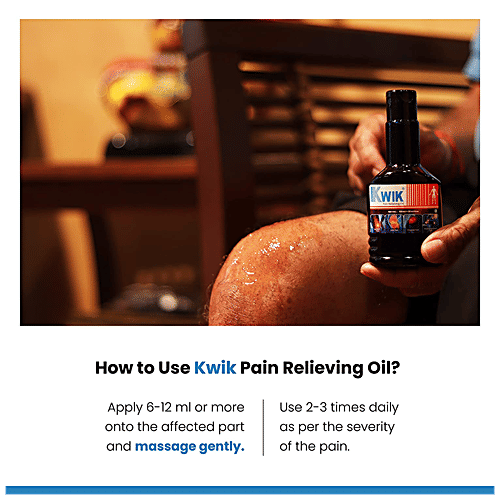 Buy KWIK Pain Relieving Oil - Ayurvedic, For Shoulder, Joint, Muscle ...