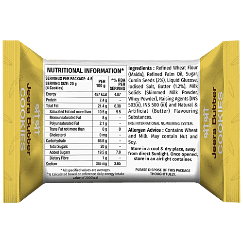 Buy Sri Sri Tattva Jeera Butter Cookies - Crispy, Crunchy, Perfect ...