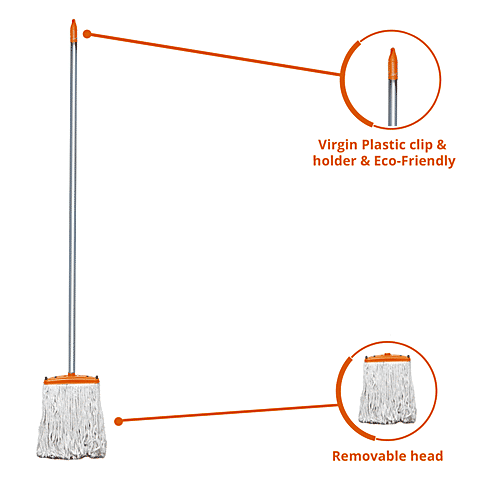 Buy Monkey 555 Premium T-Mop - Plastic & Cotton Threads, With Rod ...