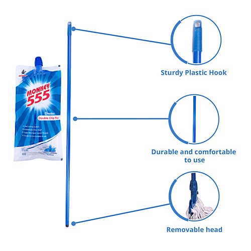 Buy Monkey 555 Double Clip Mob - Plastic& Cotton Threads, With Rod ...