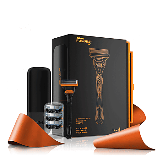 Buy Gillette Fusion5 Premium Gift Set - With 1 Manual Handle, 4 ...