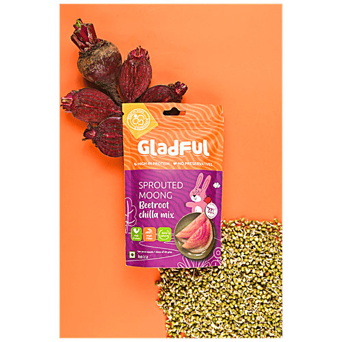 Buy Gladful Sprouted Moong Beetroot Chilla Mix - High In Protein ...