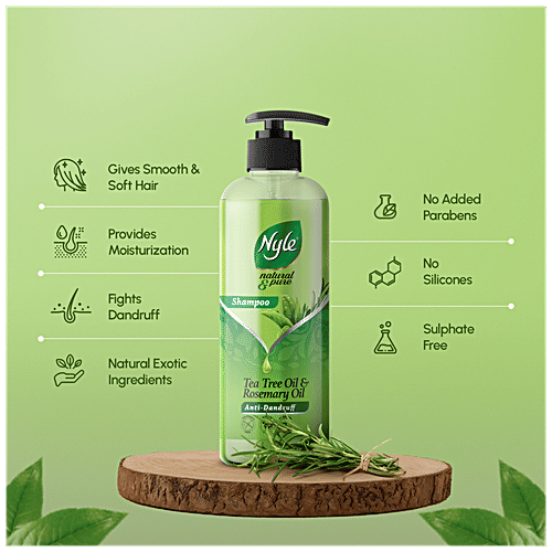 Buy Nyle Natural & Pure Anti Dandruff Shampoo - With Goodness Of Tea ...
