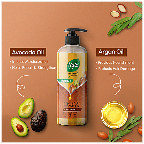Buy Nyle Natural & Pure Shampoo - With Argan Oil & Avocado Oil, For Frizz Free Hair, No Paraben ...