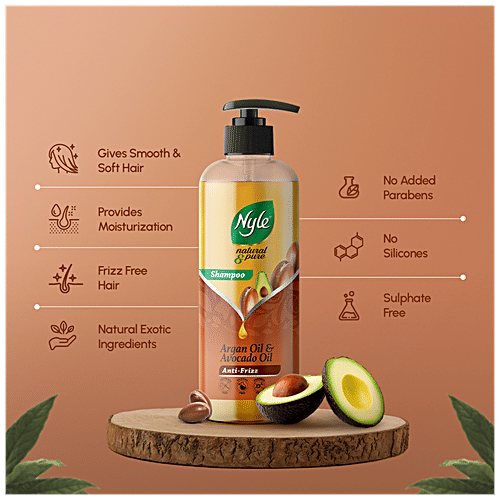 Buy Nyle Natural & Pure Shampoo - With Argan Oil & Avocado Oil, For ...
