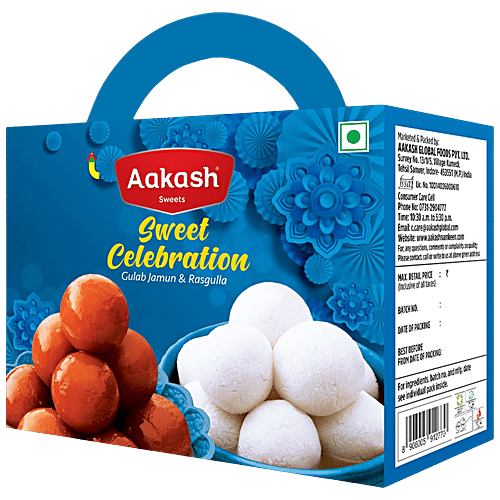 Buy Aakash Sweet Celebration - Gulab Jamun & Rasgulla, Traditional ...