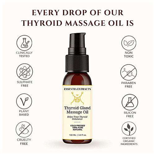 Buy ESSENTIA EXTRACTS Thyroid Gland Massage Oil - Helps Treat Thyroid ...