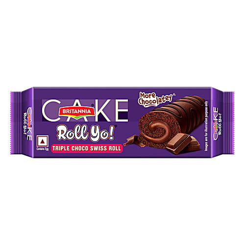 Buy Britannia Cake Roll Yo! Triple Choco Swiss Roll - More Chocolatey ...