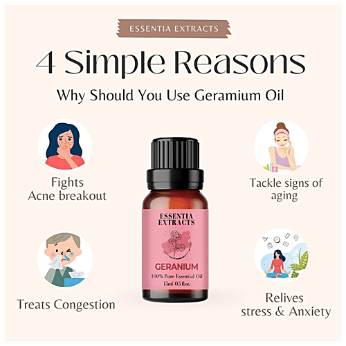 Buy ESSENTIA EXTRACTS Geranium Essential Oil - Aromatherapy & Soothing ...