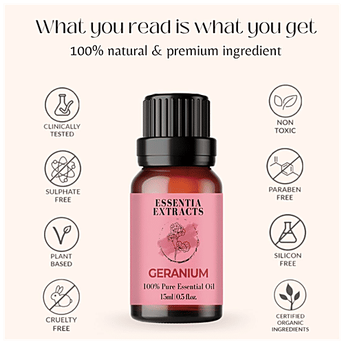 Buy ESSENTIA EXTRACTS Geranium Essential Oil - Aromatherapy & Soothing ...