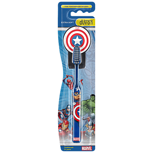 Buy DUVON Marvel Kids Toothbrush - Captain America, Extra Soft Bristles ...