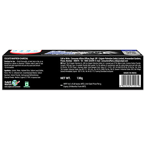 Buy Colgate MaxFresh Charcoal Toothpaste - With Cooling Crystals ...