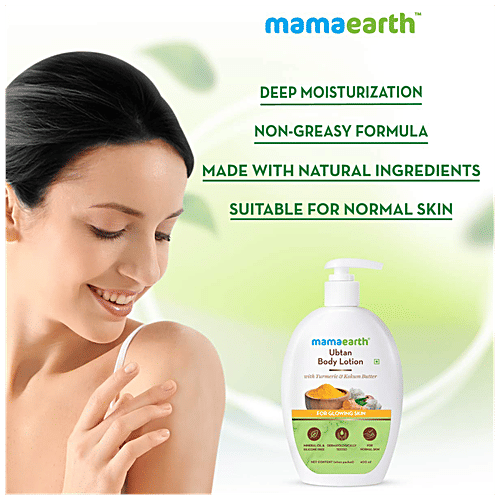 Buy Mamaearth Ubtan Body Lotion - With Turmeric & Kokum Butter, For Glowing Skin Online at Best ...