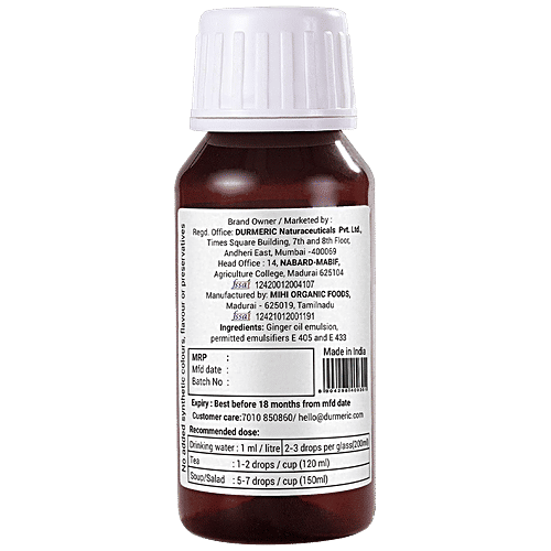 Buy DURMERIC Onedrop Intensive Ginger Herbal Drops - Aids Digestion ...