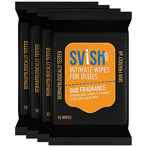 Buy Svish On The Go Intimate Wipes For Men - Dudes Wipes, OUD Fragrance ...