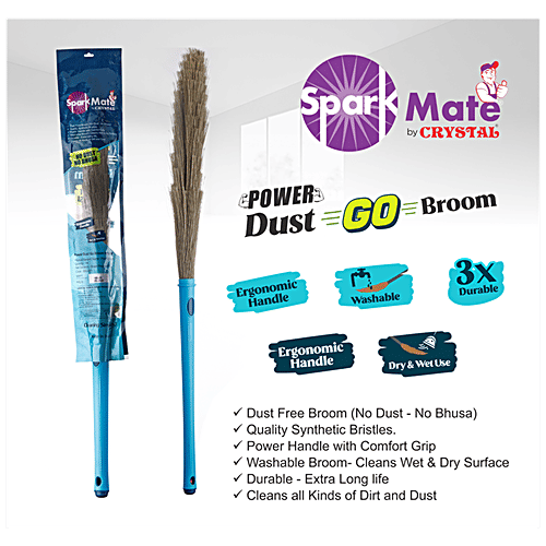 Buy Sparkmate By Crystal No Dust Broom/Jhadu, Easy Floor Cleaning ...