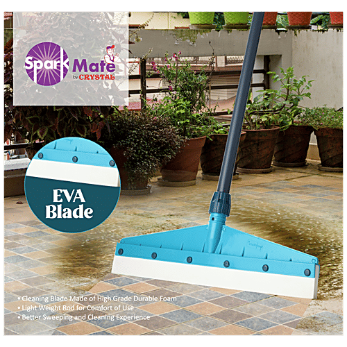Buy Sparkmate By Crystal Master Floor Wiper, Thick Eva Blade, Steel Rod ...