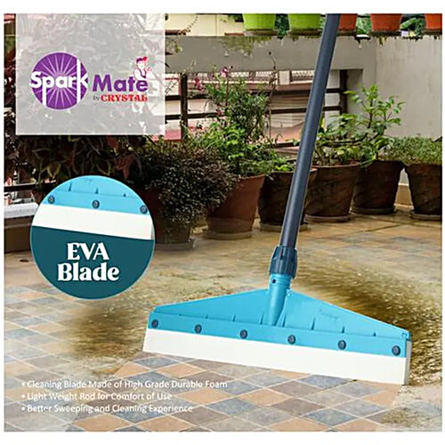 Buy Sparkmate By Crystal Master Floor Wiper, Thick Eva Blade, Steel Rod ...