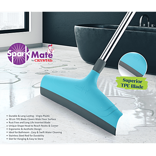Buy Sparkmate By Crystal Multipurpose/Kitchen/Bathroom Wiper, Stainless Steel Rod - 87 cm Online ...