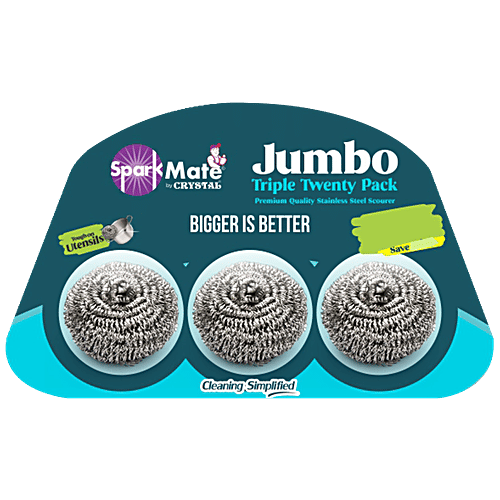 Buy Sparkmate By Crystal Stainless Steel Scourer - Tough On Utensils ...
