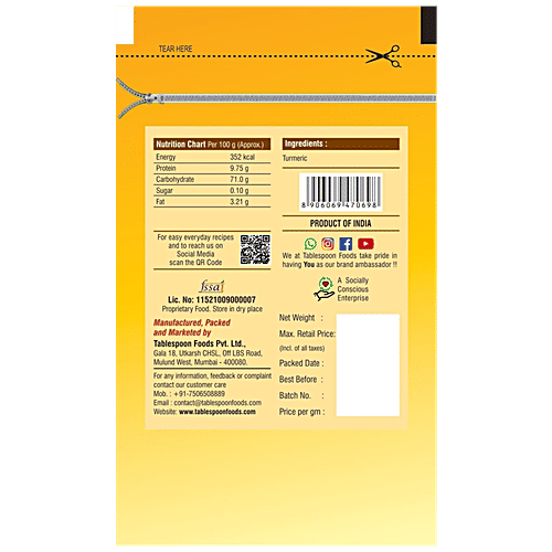 Buy Tablespoon Turmeric Powder - Rich In Antioxidants, Freshness Locked ...