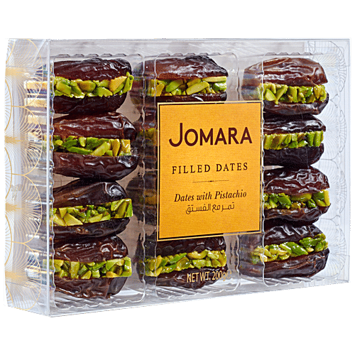 Buy JOMARA Dates With Pistachio - Organic, Delicious Treat, Rich In ...
