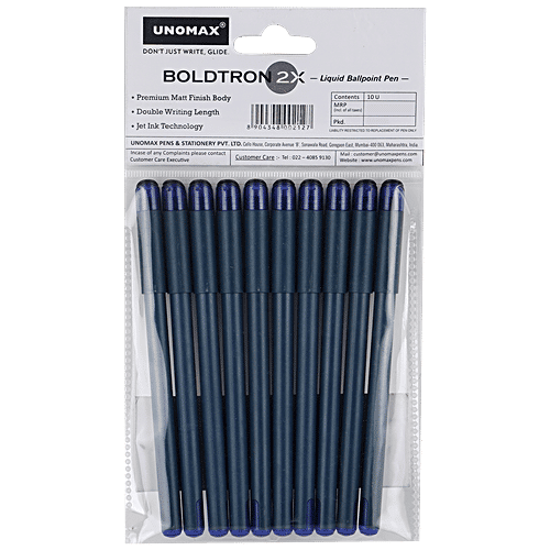 Buy Unomax Boldtron 2X Liquid Ball Pen - Jet Ink, For Smooth Writing, 1 ...
