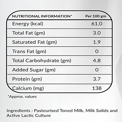 Buy Rufil Curd/Dahi - Excellent Source Of Calcium & Protein, Rich ...