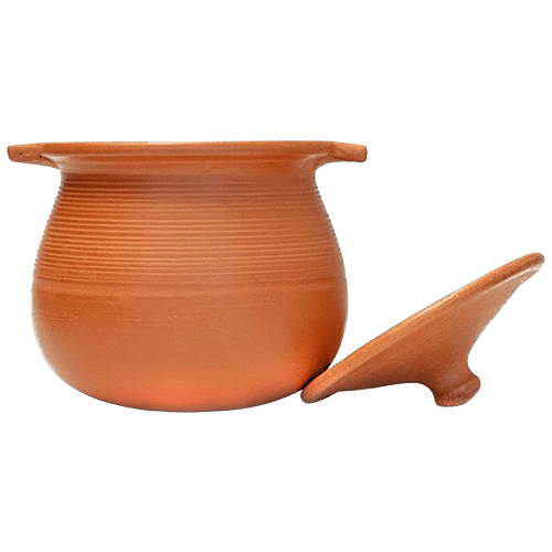 Buy Platt Happy Earth Unglazed Terracotta Clay Handi Curry Pot - With ...