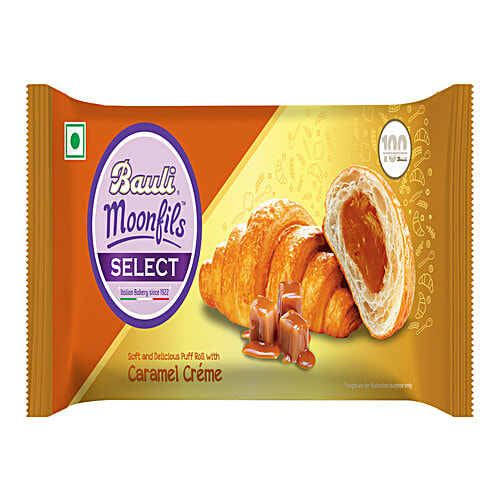 Buy Bauli Moonfils - Puff Roll With Caramel Creme Filling, Soft ...