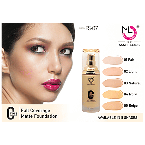 Buy Mattlook Zero Pore Oil-Control Full Coverage Matte Foundation ...
