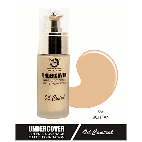 Buy Mattlook Under Cover 24H Full Coverage Matte Foundation - Oil ...