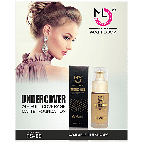 Buy Mattlook Under Cover 24H Full Coverage Matte Foundation - Oil ...