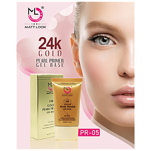 Buy Mattlook 24K Gold Pearl Primer Gel Base - Oil-Free & Long-Lasting ...