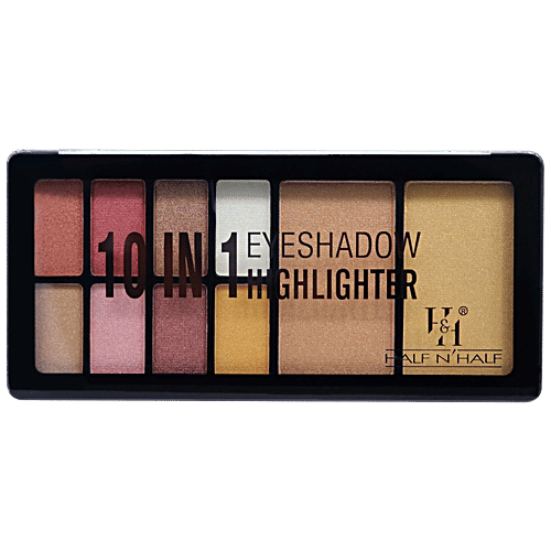 Buy Half N Half 10 In 1 Eyeshadow & Highlighter - Makeup Palette ...